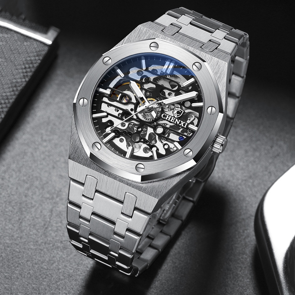 Mua Đồng hồ cơ nam Chenxi dây thép lộ máy tự động cao cấp CX-8848 - SC ...