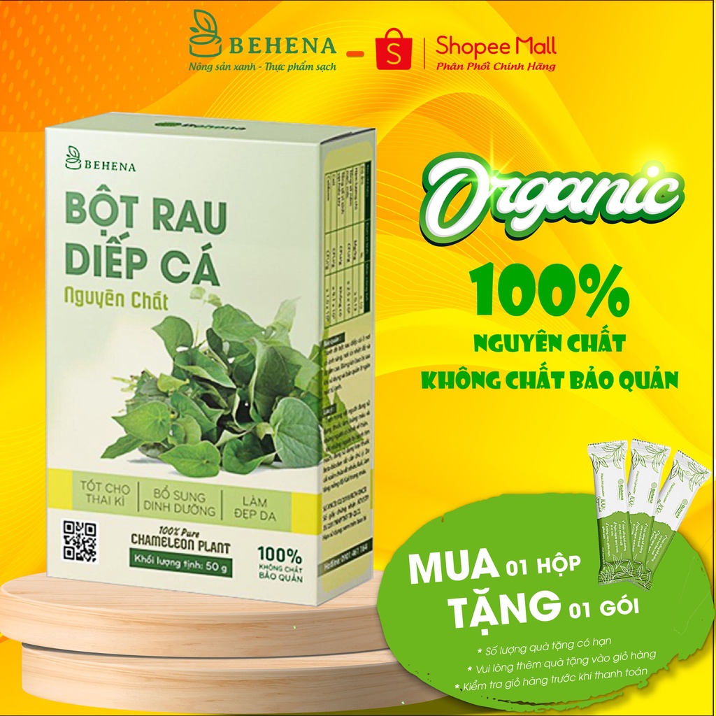 Bột Diếp Cá Behena 50g Giảm Mỡ Giảm Cân, Lợi Tiểu, Giải Độc, Tăng Cường ...