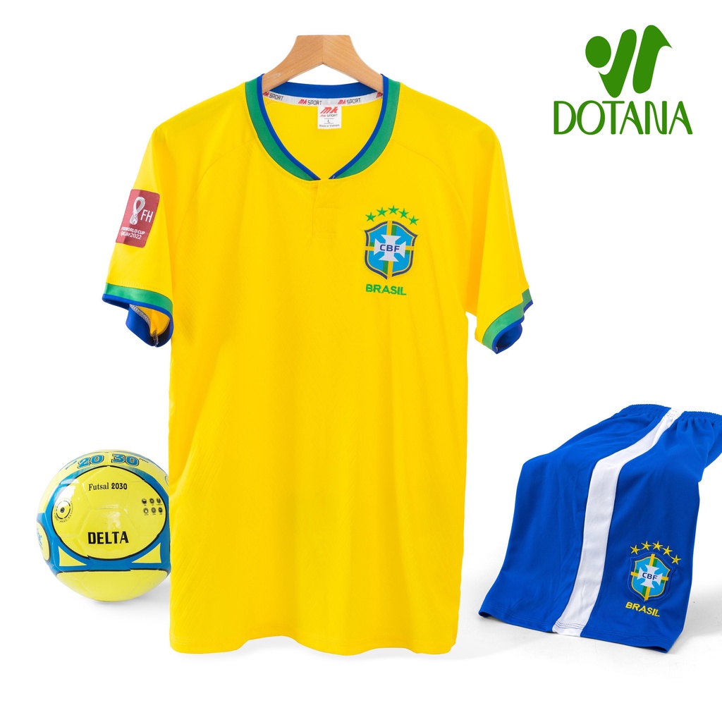 Mua Quần Áo Bóng Đá, Đồ Đá Banh, Áo Đấu Đội Tuyển Brazil Vàng 2022-23 ...
