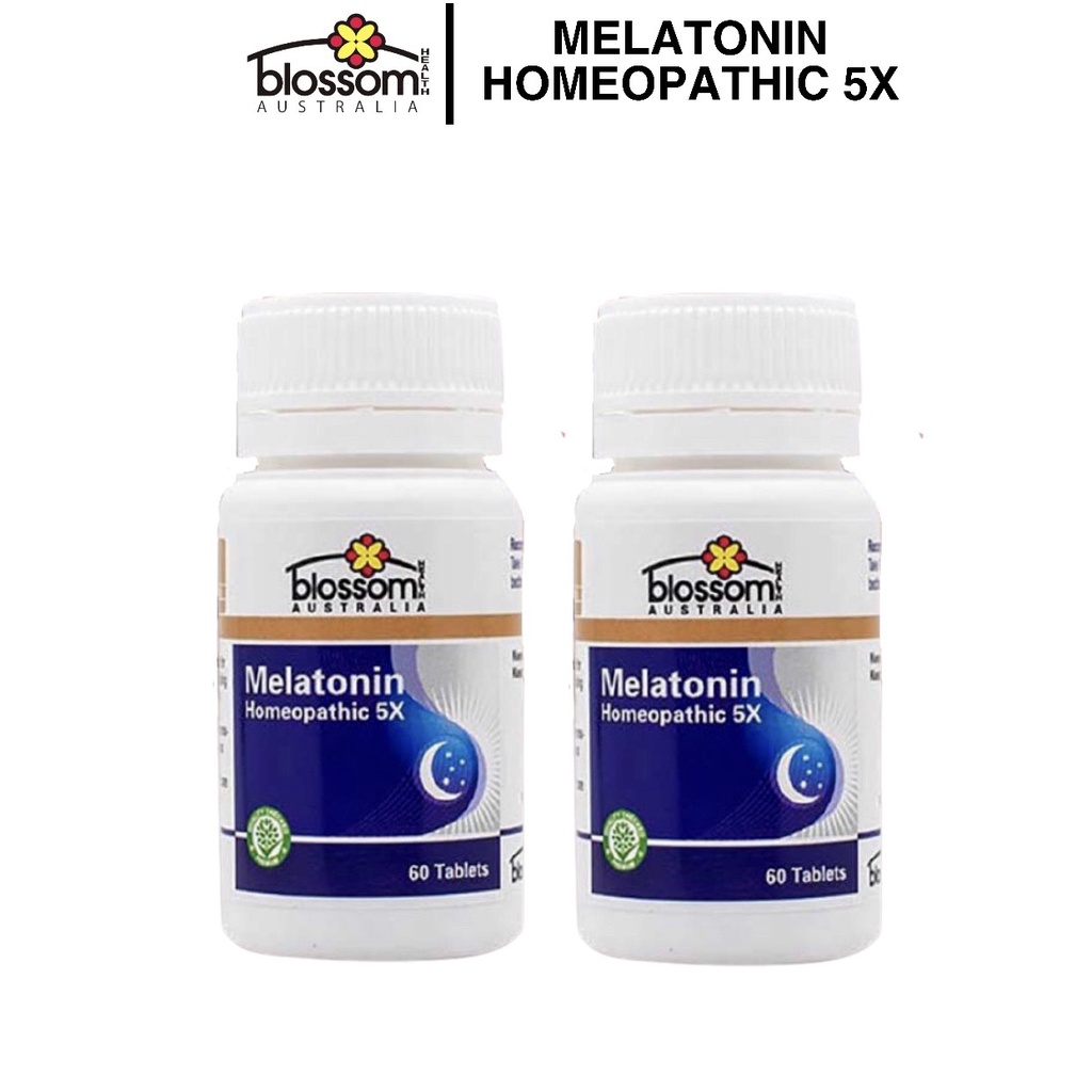 Viên Uống Ngủ Ngon Blossom Melatonin Homeopathic 5X hủ 60V (Mất ngủ ...