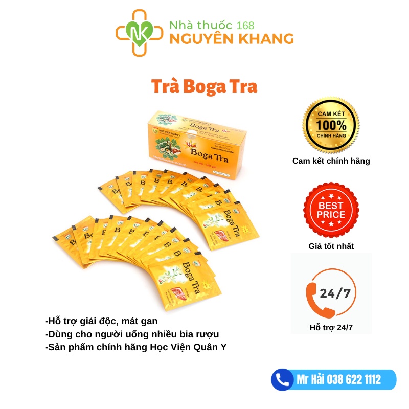 1 túi lọc Trà bổ gan Boga Tra Học viện quân y Bogatra | Shopee Việt Nam