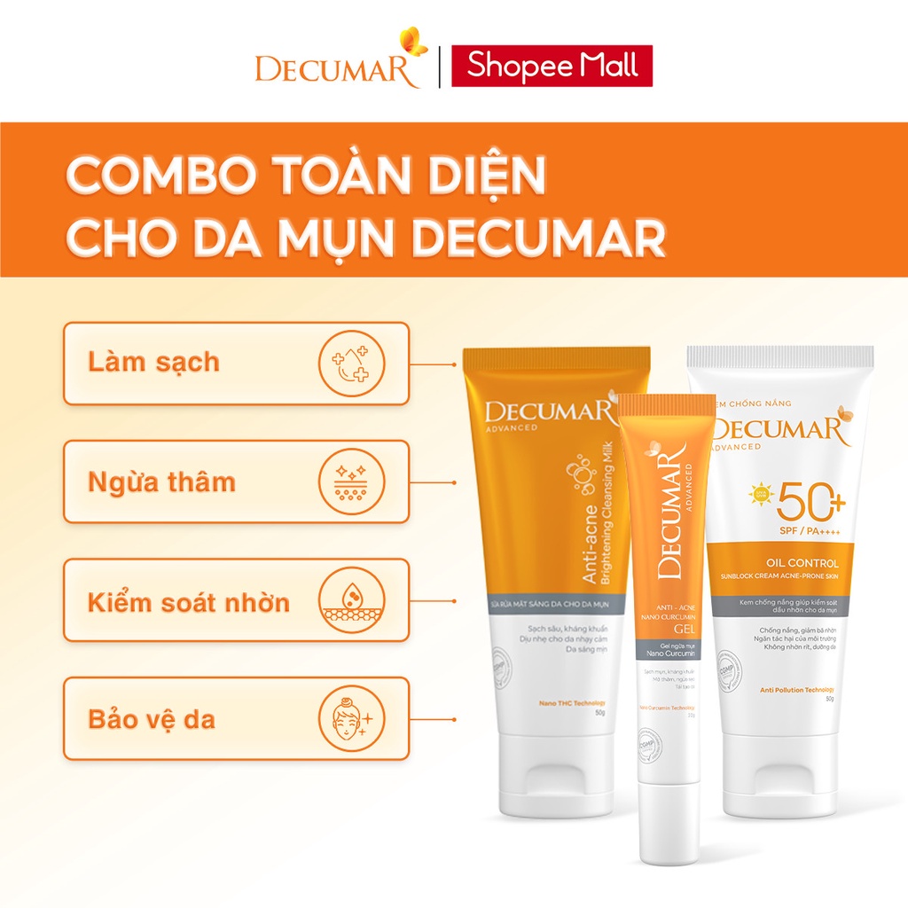Mua Bộ Gel Giảm Mụn, Ngừa Thâm Toàn Diện Decumar Advanced Anti-Acne ...