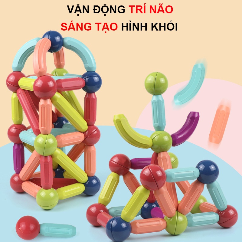 Mua Đồ chơi ghép hình nam châm, bộ xếp hình từ tính, đồ chơi giúp bé ...