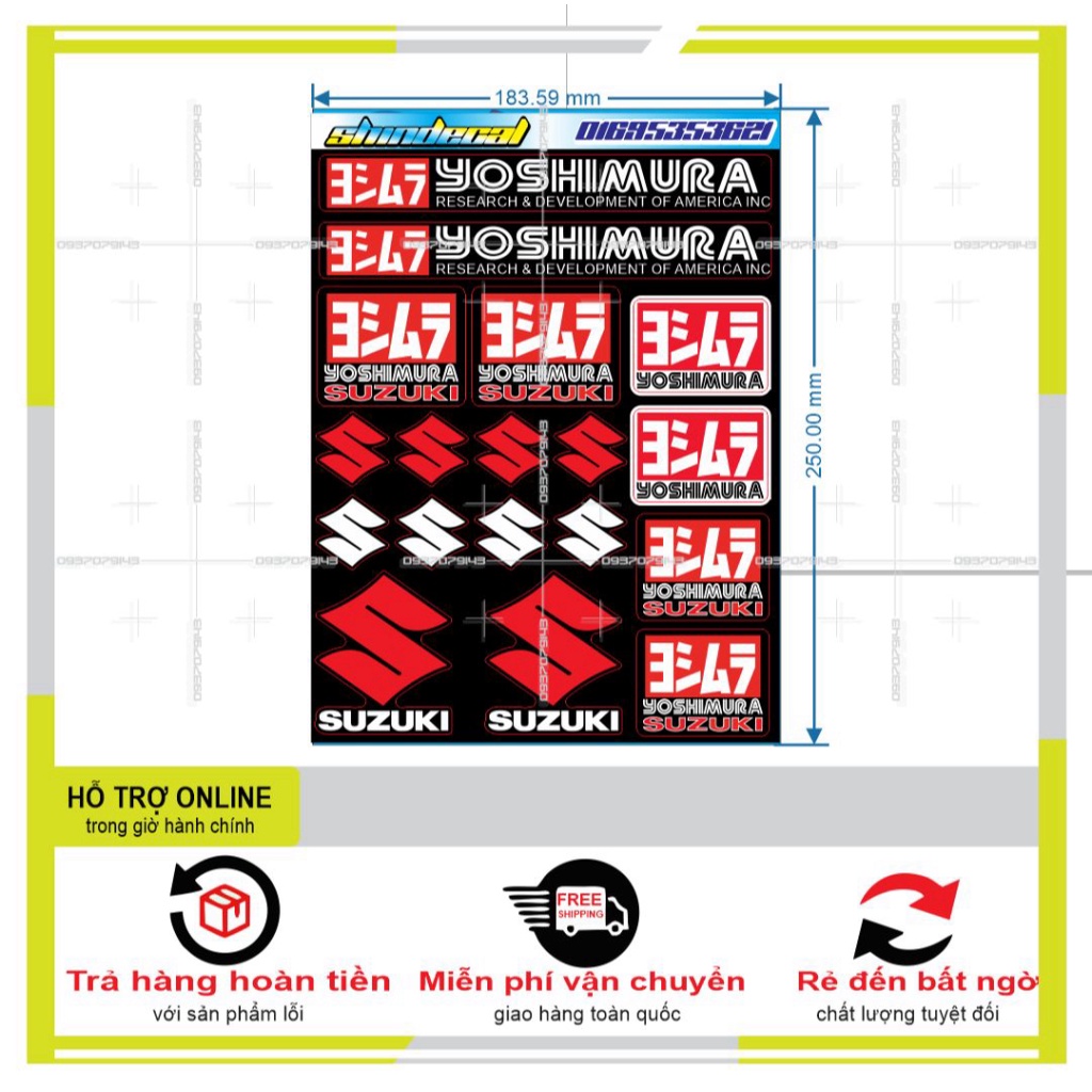 LOGO STICKER YOSHIMURA - BI DECAL | Shopee Việt Nam