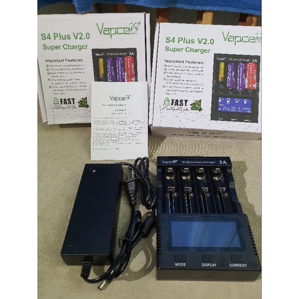 Mua Sạc pin đa năng Vapcell S4 plus V2.0, sạc được nhiều loại pin, dòng sạc 3a mỗi khe tổng 12a ...