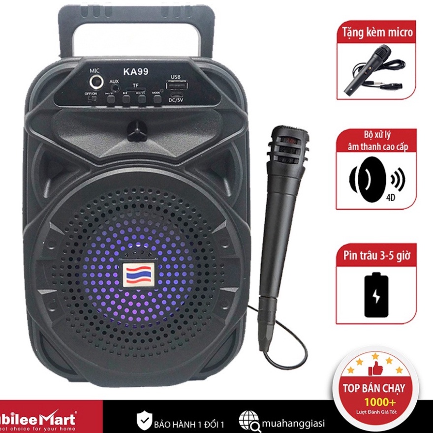 Loa bluetooth mini hát karaoke tặng kèm mic KA99 - Micro loa blutooth ...