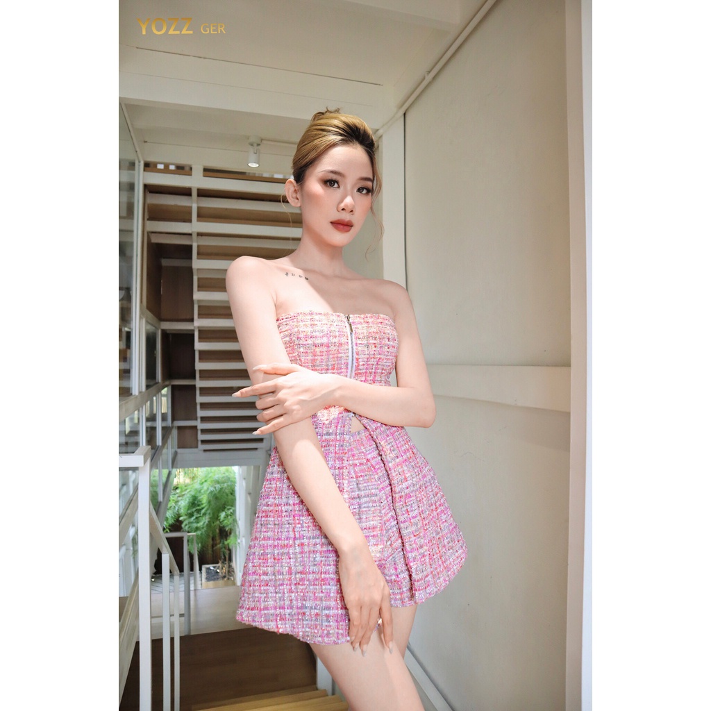 Mua SET DẠ HỒNG ĐAN MIX SỢI NHŨ ÁO CÚP NGỰC THIẾT KẾ VẠT XÉO CÙNG QUẦN ...