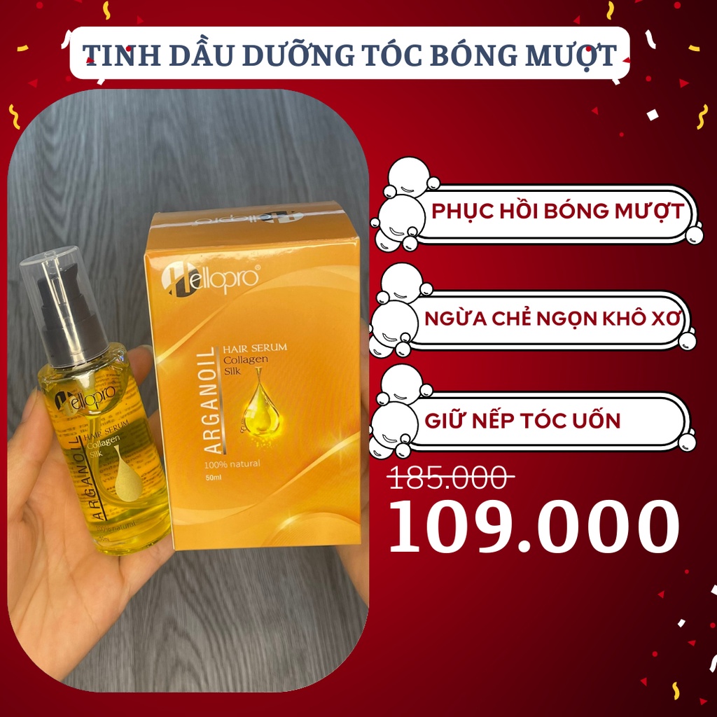 Tinh Dầu Dưỡng Tóc Mềm Mượt Bóng Khỏe, Phục Hồi Hư Tổn, Ngừa Chẻ Ngọn Hello Pro 50ml | Shopee ...