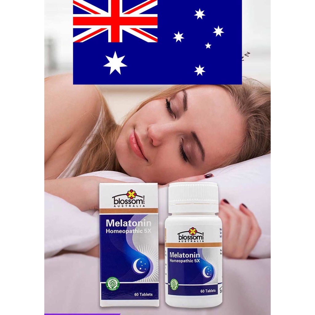 Viên Uống Ngủ Ngon Blossom Melatonin Homeopathic 5X hủ 60V (Mất ngủ ...