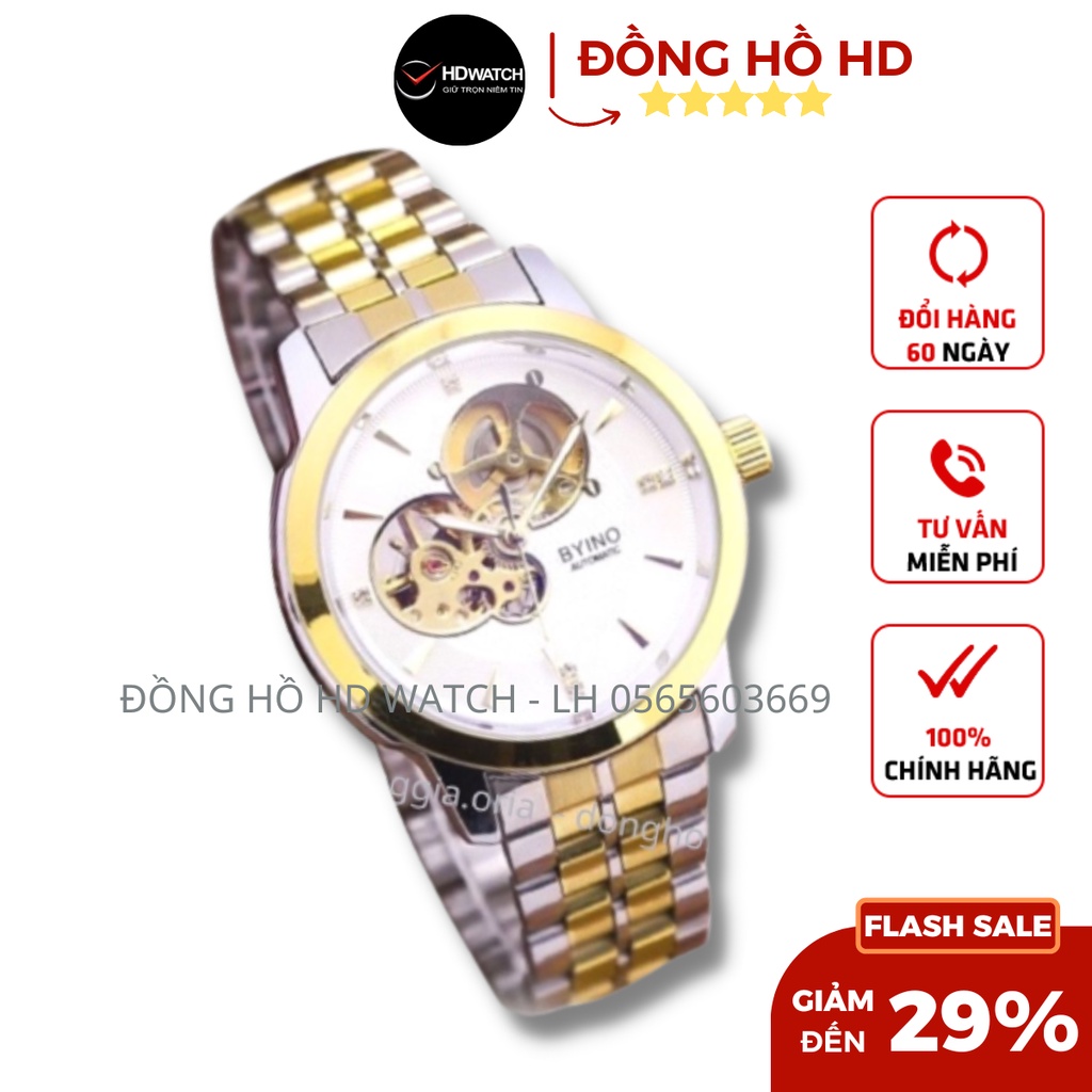 Đồng Hồ Nam, Đồng Hồ Cơ BYINO Lộ Tim Cơ - Chống nước - Chống Xước - Bảo ...