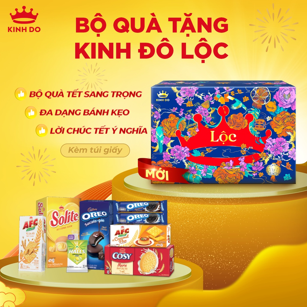 Hộp bánh kẹo Kinh Đô - Lộc trọn vị 1081g | Shopee Việt Nam