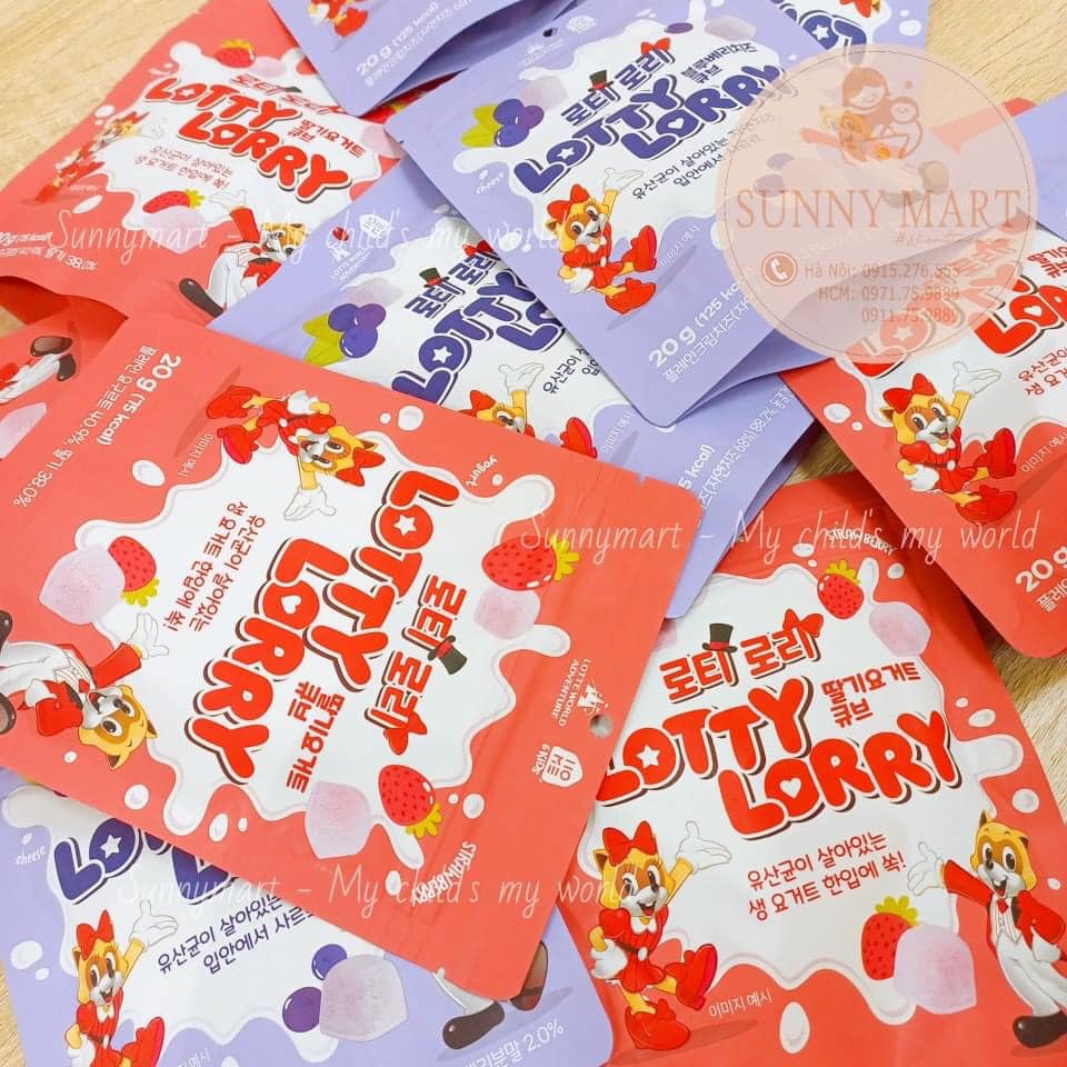 Sữa chua khô Lotty Lorry trái cây Hàn Quốc 20g | Shopee Việt Nam