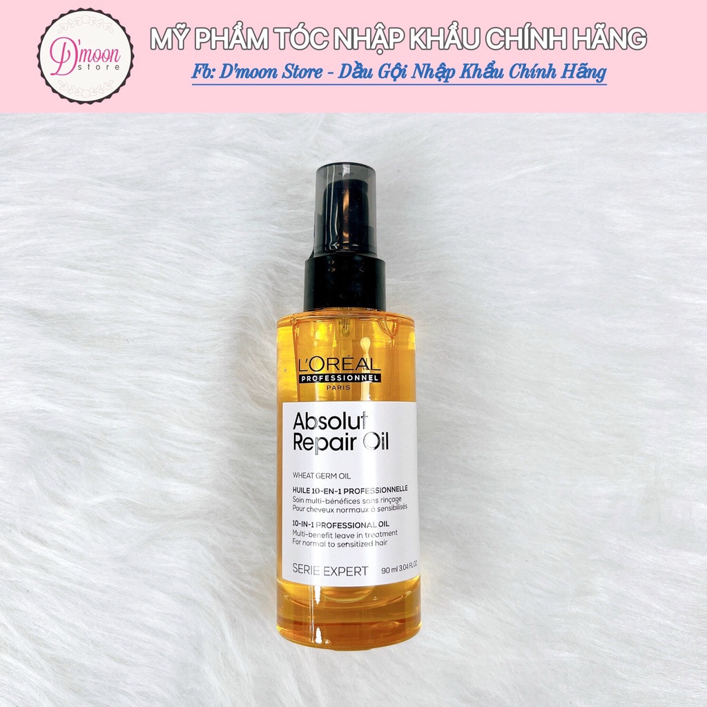 Tinh dầu dưỡng tóc L'oreal Absolut Repair Oil 10-In-1 90ml | Shopee ...