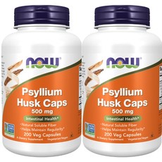 Now Foods Psyllium Husk 500mg Capsules, 200 Tablets, 2 Pack | Shopee ...