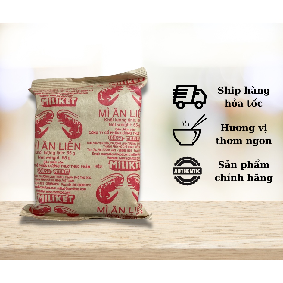 Mì MILIKET 2 Tôm gói 65g | Shopee Việt Nam