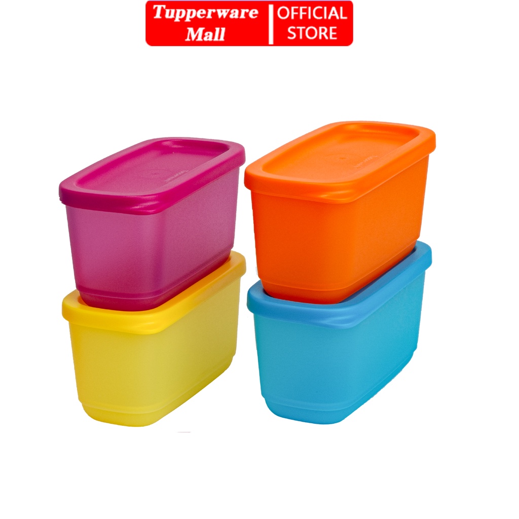 Bộ Hộp Tupperware Mini Rectangular 250ml (4 Hộp) | Shopee Việt Nam