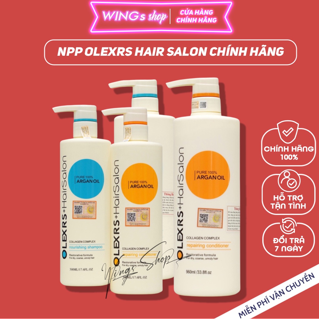 Cặp Dầu Gội Xả Olexrs Hair Salon 500ml-960ml Cho Tóc Khô Xơ Hư Tổn Tóc ...