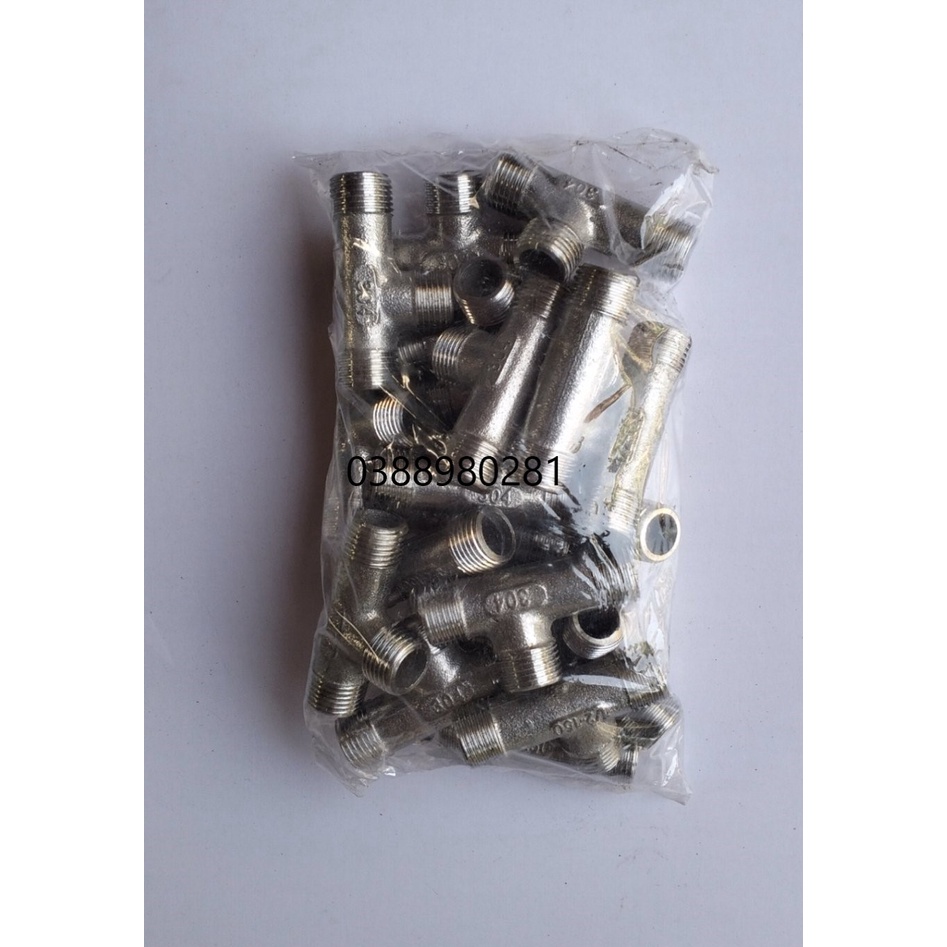 Mua Tê inox phi 21, 2 đầu ren ngoài, 1 đầu ren trong giá rẻ nhất | TecKi.Vn