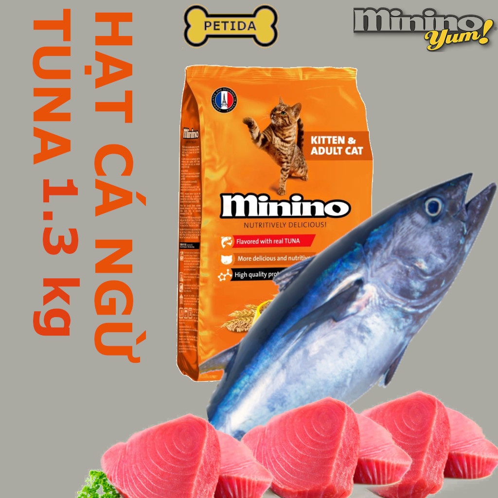 Mua Bình Dương-Thức Ăn Cho Mèo Đồ Ăn Hạt Khô Minino Cá Ngừ 1.3kg của ...