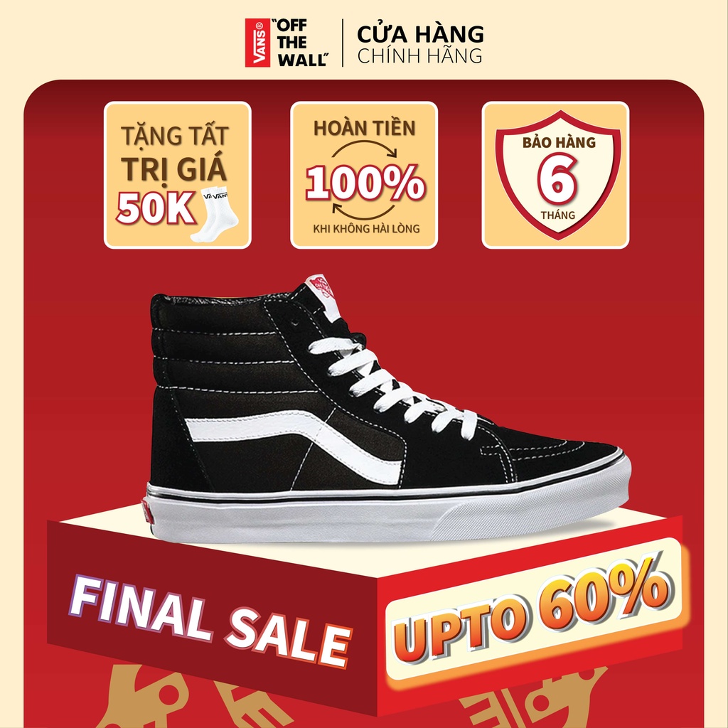 vans sk8 cao cổ CHÍNH HÃNG nam nữ,giày vans đen trắng cao cấp full box ...