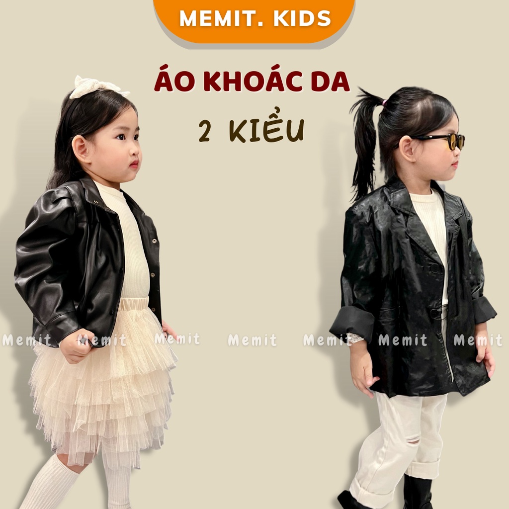 Áo khoác da cho bé; 2 kiểu [ẢNH THẬT]_MEMIT_Blazer da cá tính & áo ...