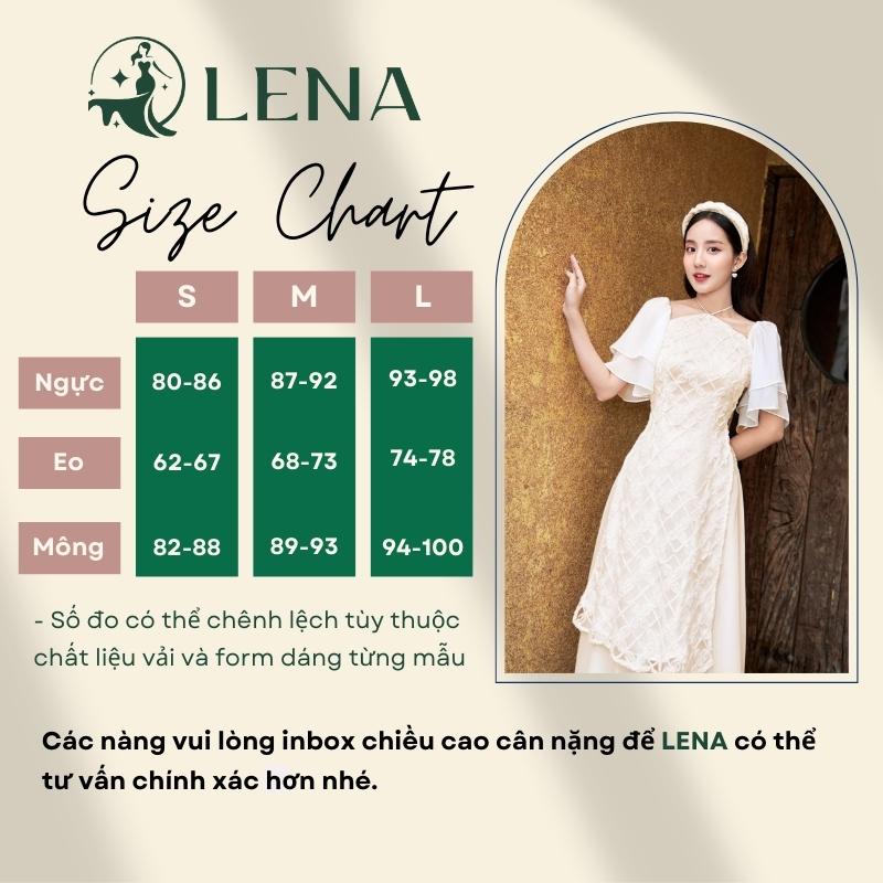 Mua Áo dài cách tân ren hoa cổ yếm LENA tay cánh tiên diện Tết dịu dàng ...