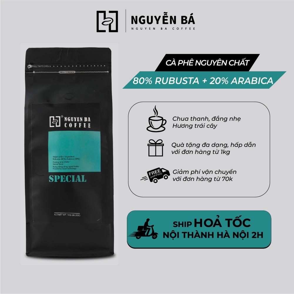 Cà phê nguyên chất pha phin blend Robusta Arabica SPECIAL Nguyễn Bá ...