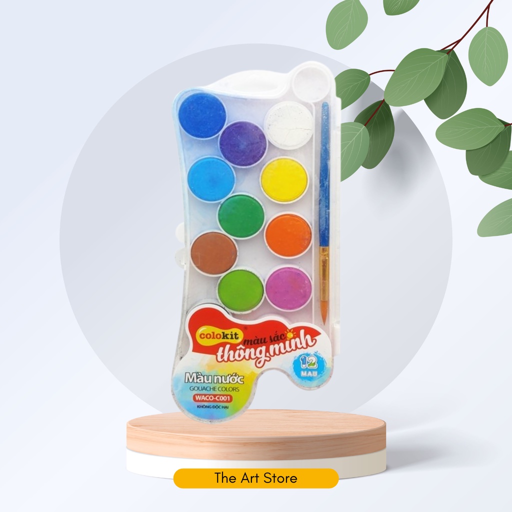Màu nước Thiên Long Colokit WACO-C001 - 12 màu trong khay | Shopee Việt Nam