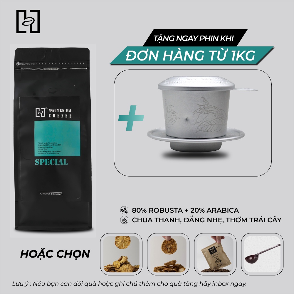 Cà phê nguyên chất pha phin blend Robusta Arabica SPECIAL Nguyễn Bá ...