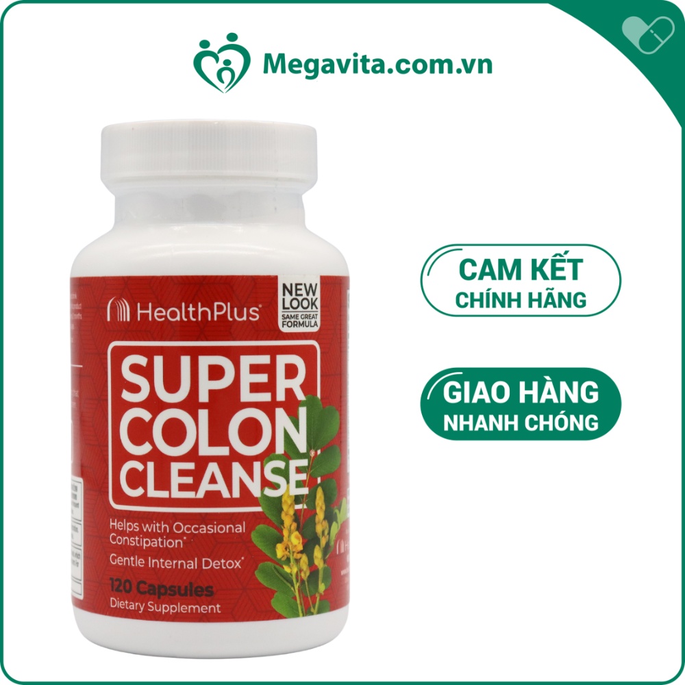 Viên Uống Nhuận Tràng Giảm Táo Bón Health Plus Super Colon Cleanse 120 ...