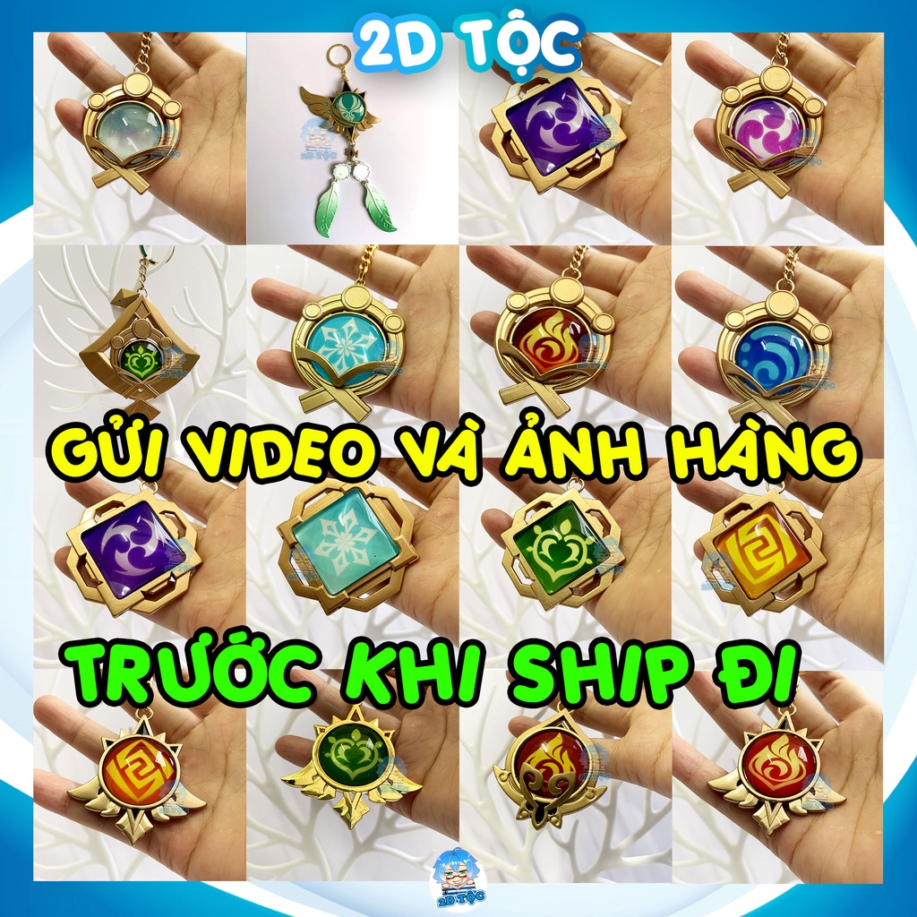 [Có dạ quang] Móc khóa Nguyên tố Vision game Genshin Impact: Inazuma ...