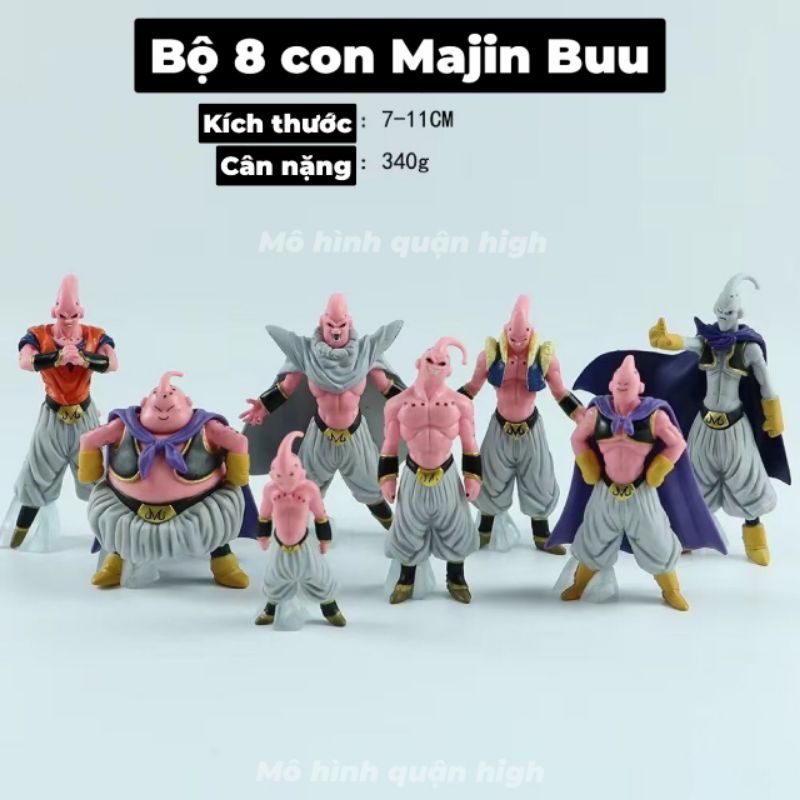 (Có sẵn) Bộ mô hình 8 con Majin Buu - Bộ Ma Bư 8 con cực chất cao 7cm ...