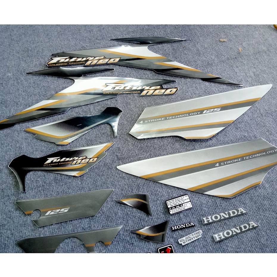 Mua ( Tem zin đời FU) Trọn bộ tem xe Future Neo GT màu xám logo chữ xi ...