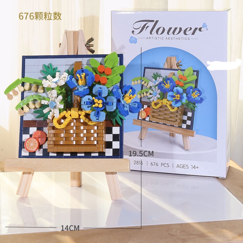 Mua Mô hình lắp ráp hoa 3D, Lego hoa DIY,đồ chơi lắp ráp bức tranh hoa ...