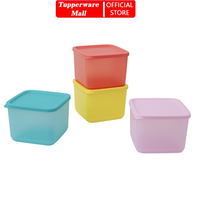 Bộ Hộp BQTP Medium Square Round 1L (4 Hộp) Tupperware | Shopee Việt Nam