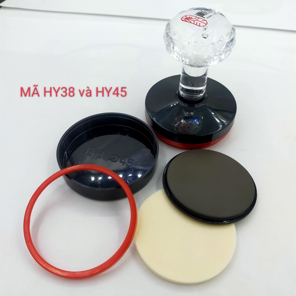 Combo dấu tròn HY38 cán Pha lê - Kích thước : đường kính tròn 3,8cm ...