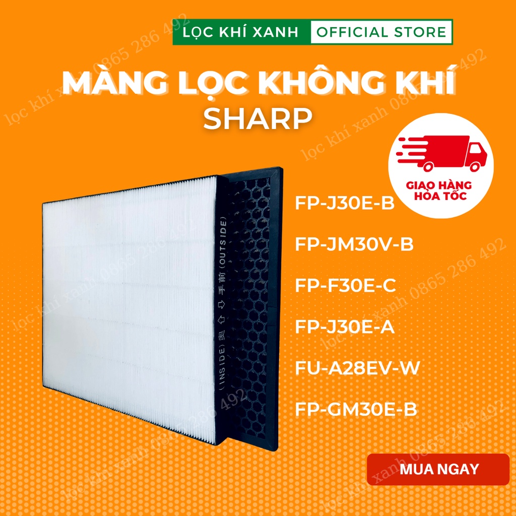 màng lọc hepa lọc kk sharp KC-F30EV FP-J30E-ABP FP-F30E KC-F30 FP-GM30E FP-JM30V KC-30K FZ ...
