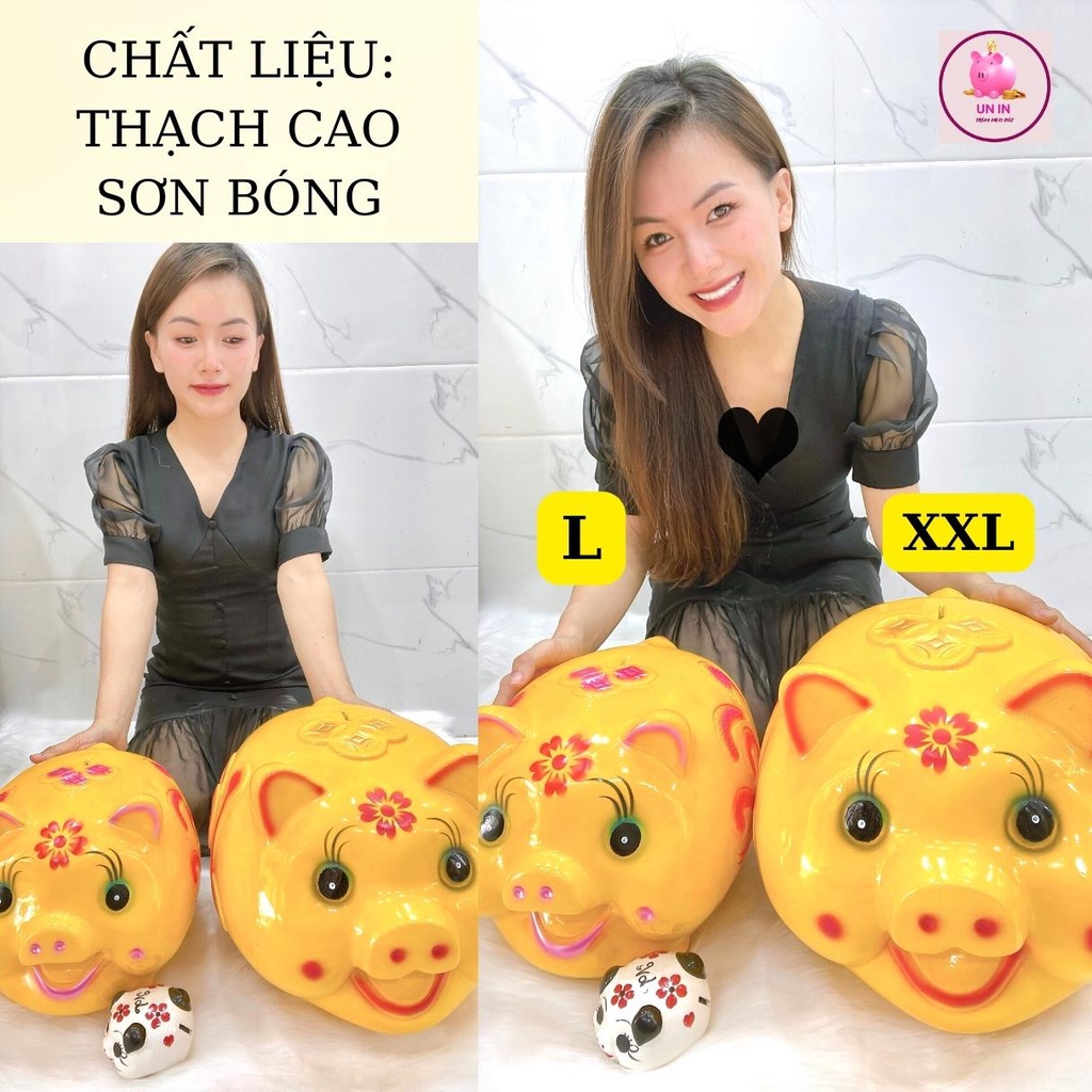 Mua Heo đất tiết kiệm khổng lồ, Ống đựng tiền Tài Lộc size To mẫu Bé ...