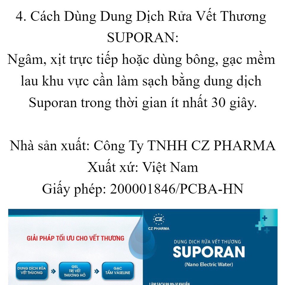 Mua Dung Dịch Sát Khuẩn Điện Hóa Suporan { 500ml } Tiêu Diệt 99,9% Mầm ...