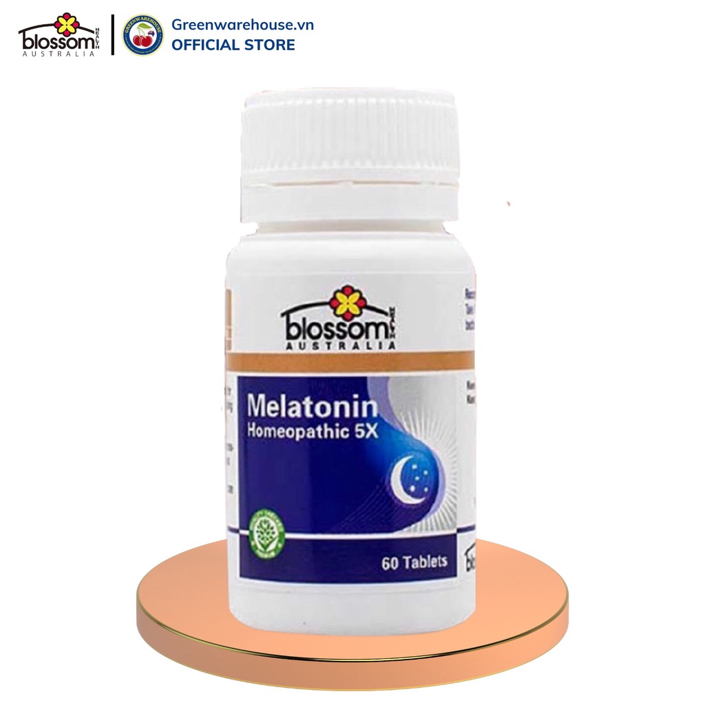 Viên Uống Ngủ Ngon Blossom Melatonin Homeopathic 5X hủ 60V (Mất ngủ ...