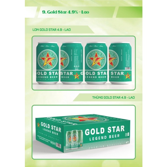 Bia Gold Star Xanh | Shopee Việt Nam