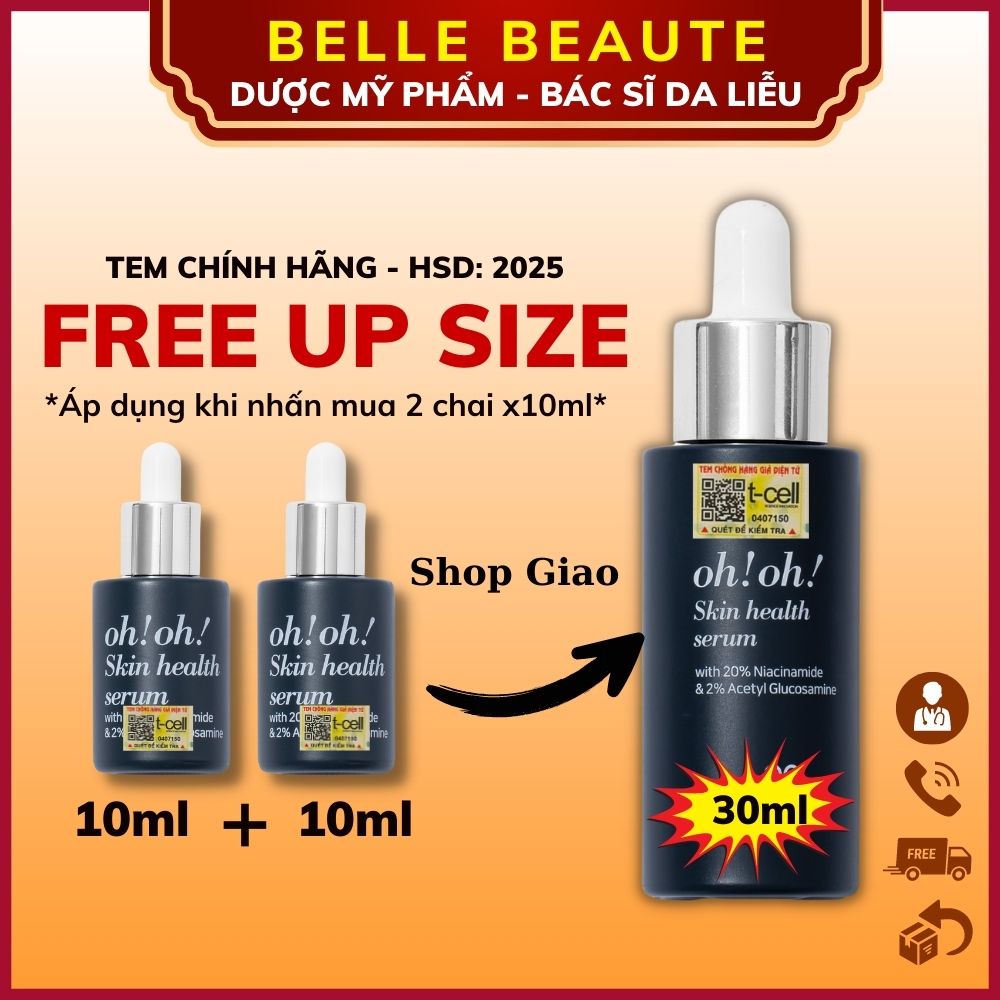 Serum Oh Oh Niacinamide 20 dưỡng sáng da giảm thâm nám thu nhỏ lỗ chân ...