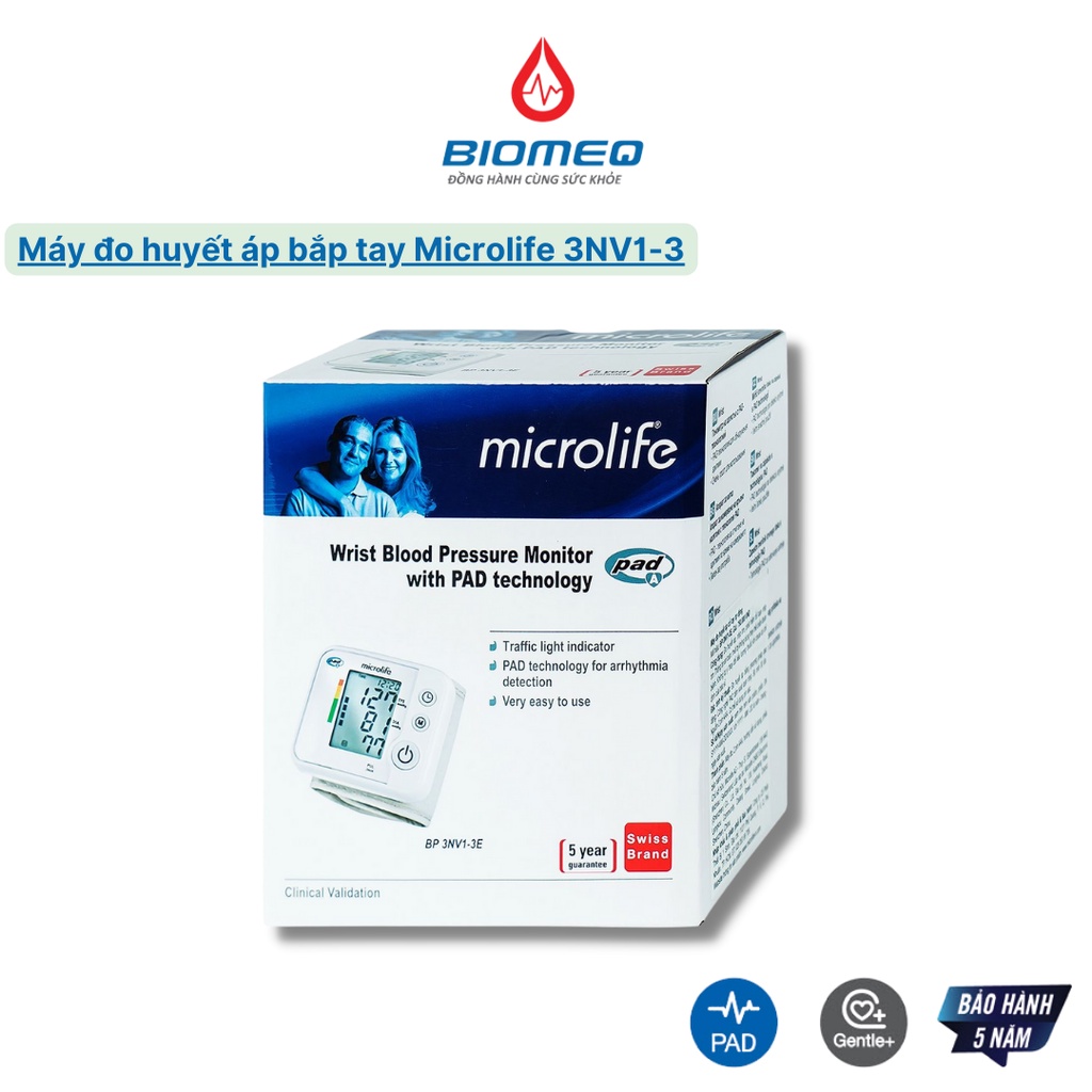 Mua Máy đo huyết áp cổ tay tự động Microlife 3NV1-3E CN đo thông minh ...