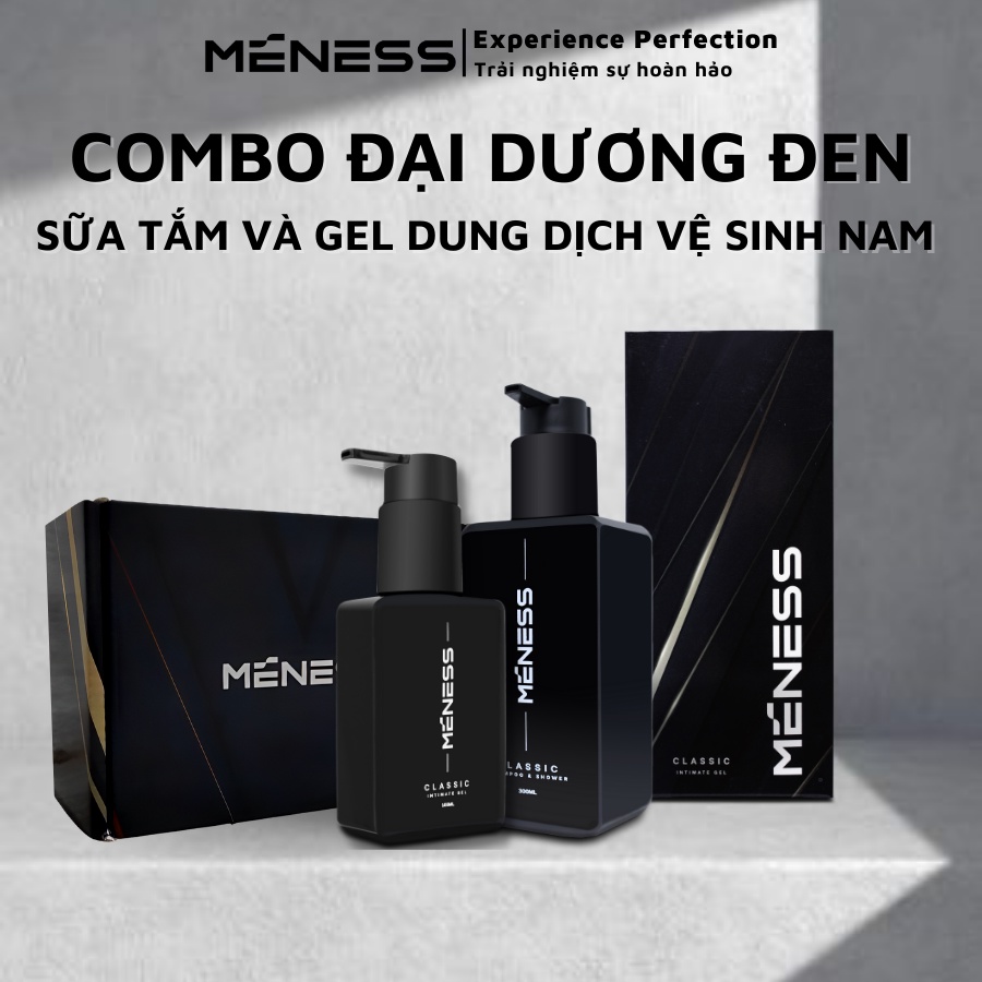 Combo sữa tắm gội 2in1 hương nước hoa cao cấp 300ml và dung dịch vệ sinh làm sạch sâu - Meness ...