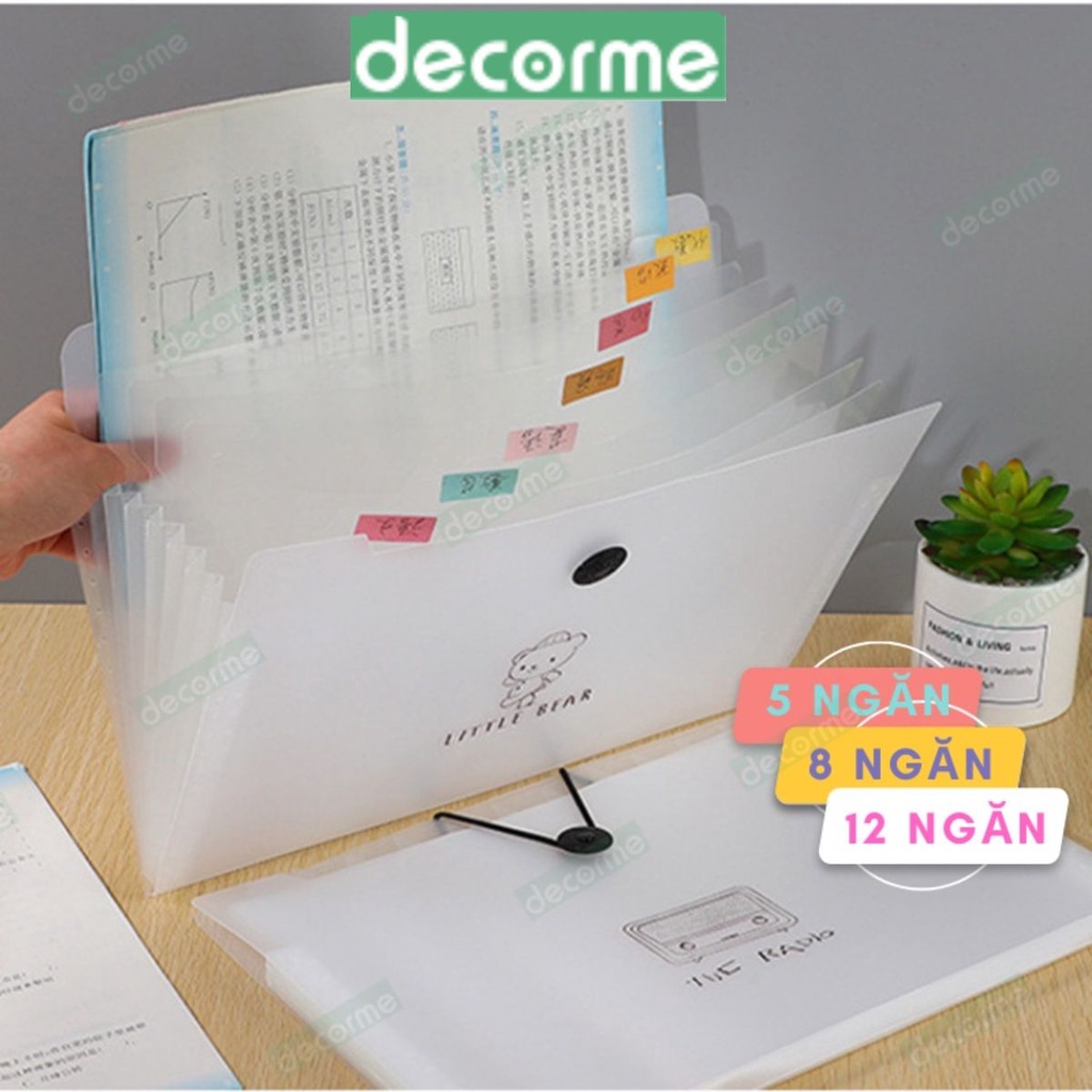 File đựng tài liệu bìa kẹp nhiều ngăn khổ A4 - túi đựng tài liệu 5 8 12 ...