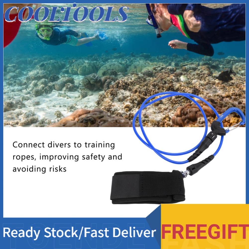Cooltools Freediving Safety Lanyard Diving Rope 316 Stainless Steel ...