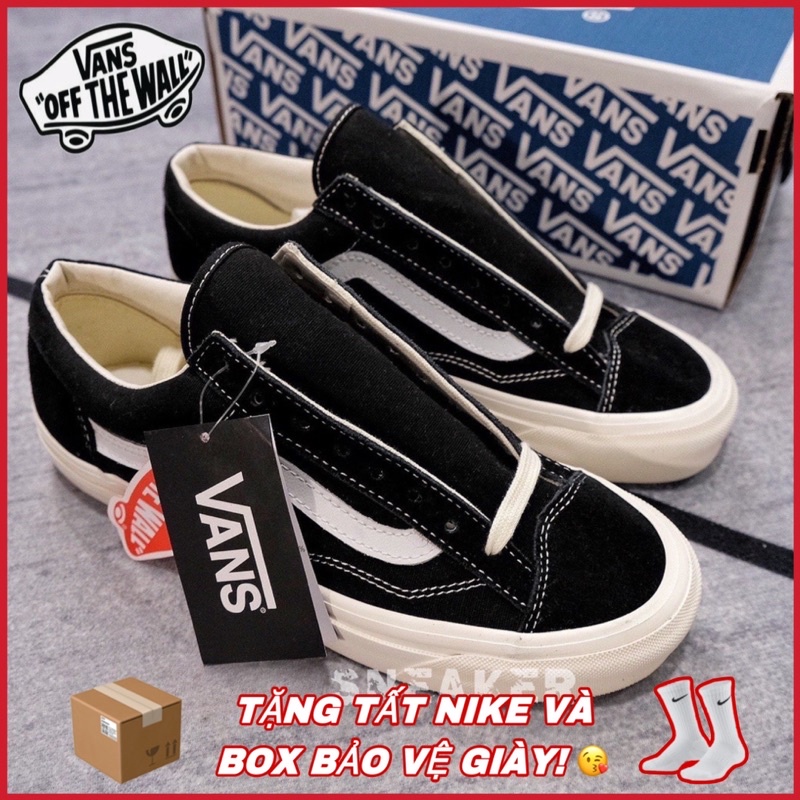 Giày Vans Vault Old Skool Bản Cao Cấp Giày Vans Đen Vạch Trắng Vans ...