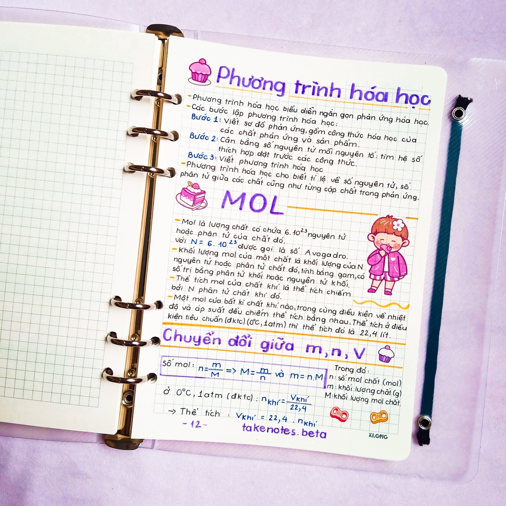 Mua Sổ tay chép sẵn môn học Take Note Beta, toán học, vật lý, hóa học ...
