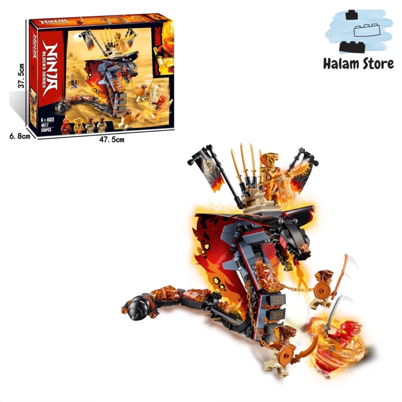 Mô hình lắp ráp non-lego Ninjago Block series 4017 70674 Fire Fang - Đồ ...