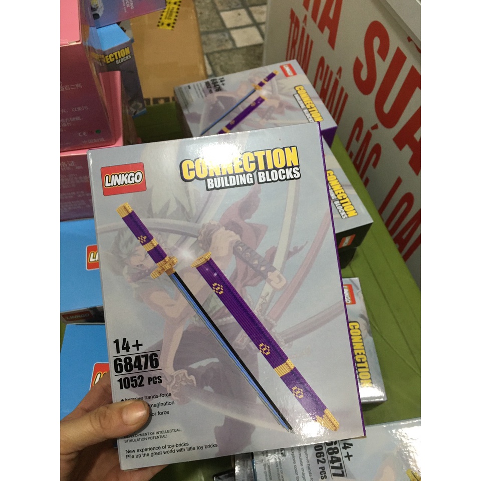 Tặng búa lego-Mô Hình Kiếm Đồ Chơi Katana Linkgo, One Piece kiếm enma ...